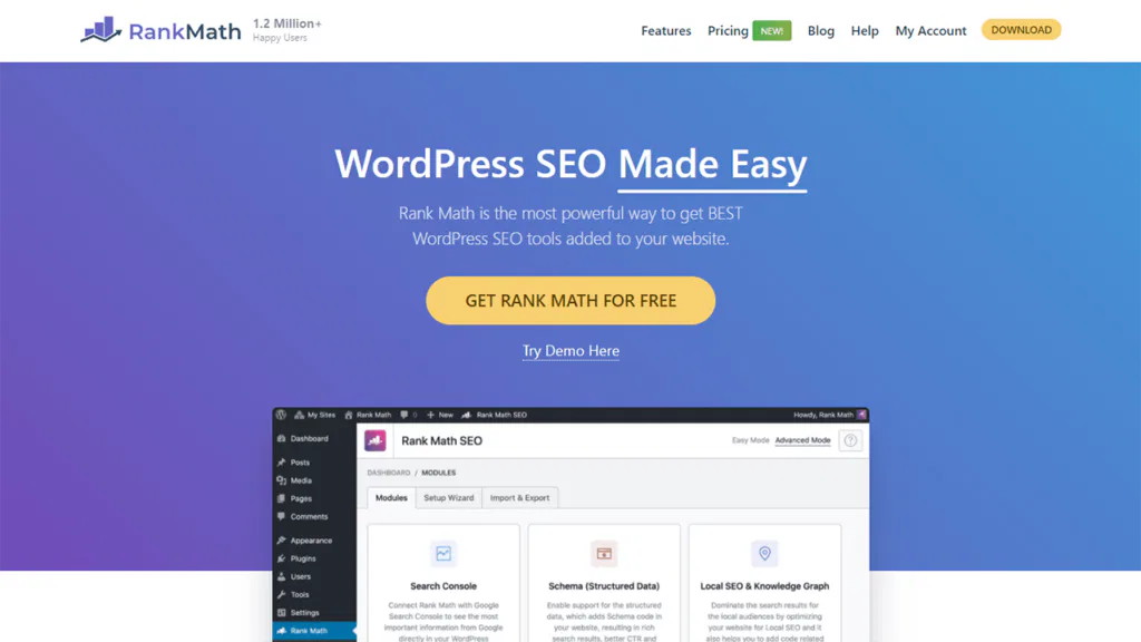 Rank Math Pro : Plugin SEO Wordpress Terbaik Tahun 2023